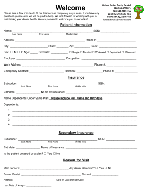 Fillable Online +Patient Information and Forms Fax Email Print - pdfFiller
