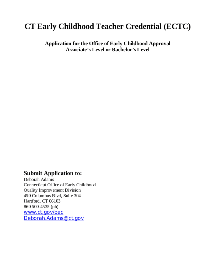 Early Childhood Teacher Credential StudiesECTC Level A ... Doc Template ...