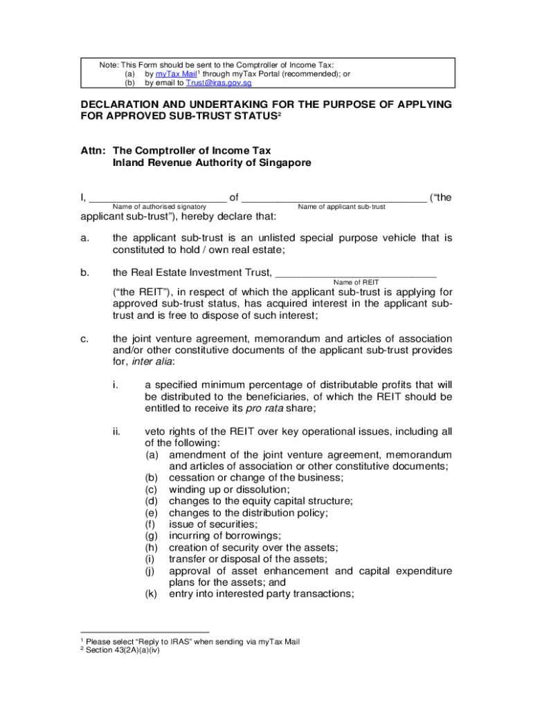 Fillable Online reits---application-form-for-tax-transparency- ... Fax ...