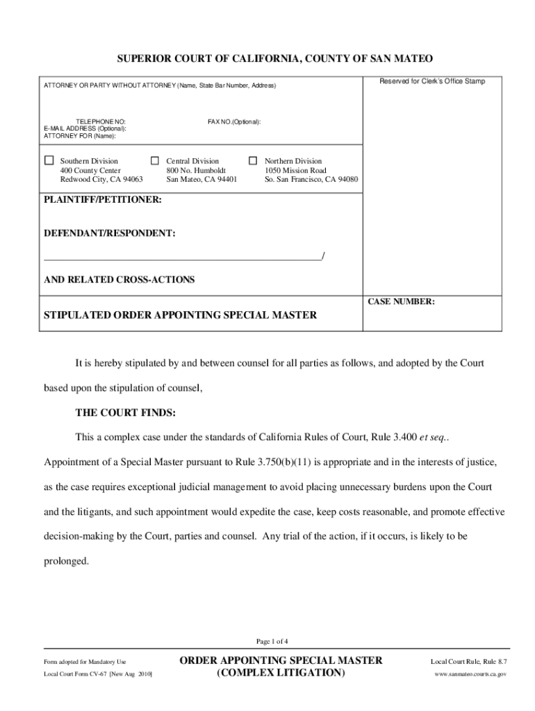 Fillable Online List of Proposed Exhibits - San Mateo County Superior ...