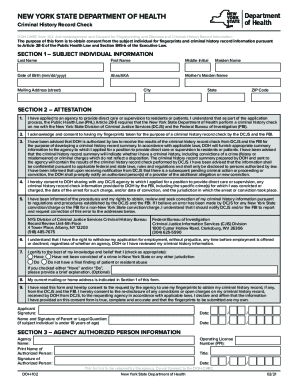 Fillable Online Nys doh chrc 102 form: Fill out & sign online Fax Email ...