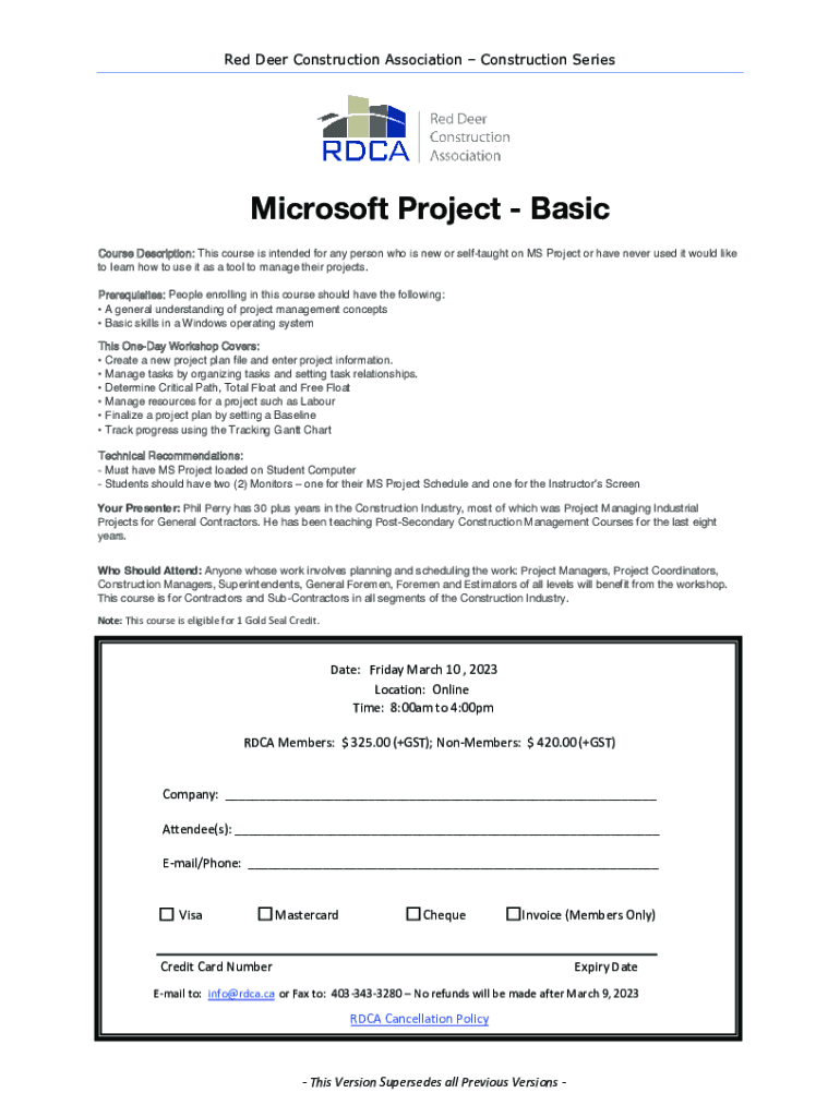 Fillable Online MS Project Made Easy Tutorial 1, Project Manage ... - YouTube Fax Email Print ...
