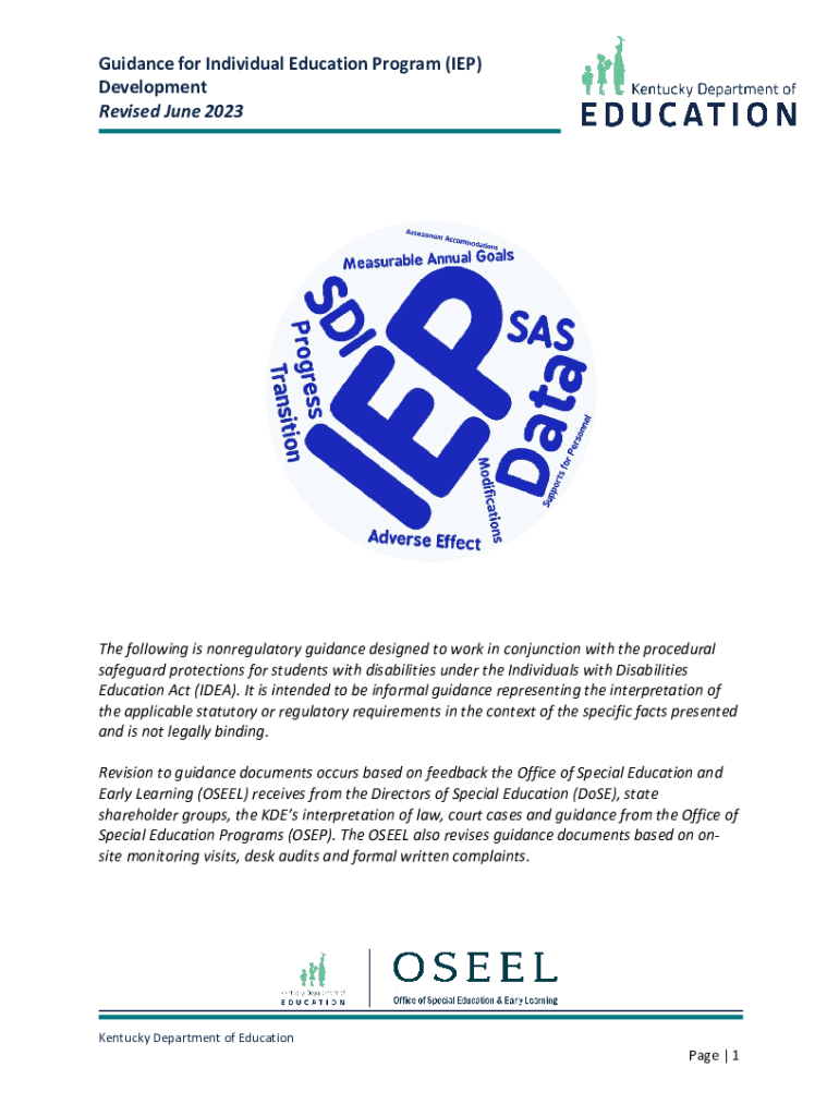 Fillable Online Individual Education Plans (IEPs): Policy Fax Email ...