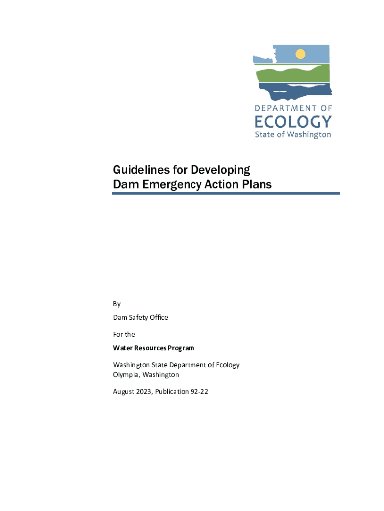 Fillable Online Dam Safety - Simplified Emergency Action Plan Form Fax ...