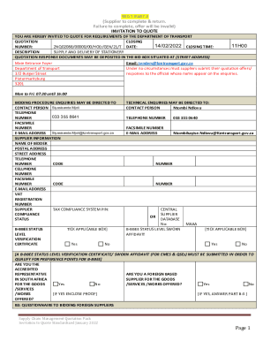 Fillable Online Step-by-Step Guide to Completing Tender Documents, SBD ...
