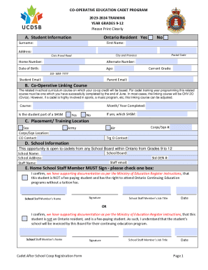 Fillable Online 2023-2024-After-School-Cadet-Co-Op-Fillable ...