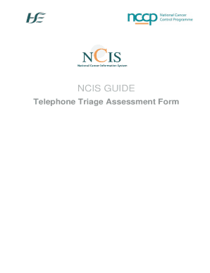 Fillable Online Telephone Triage Assessment Form - NCIS GUIDE Fax Email ...