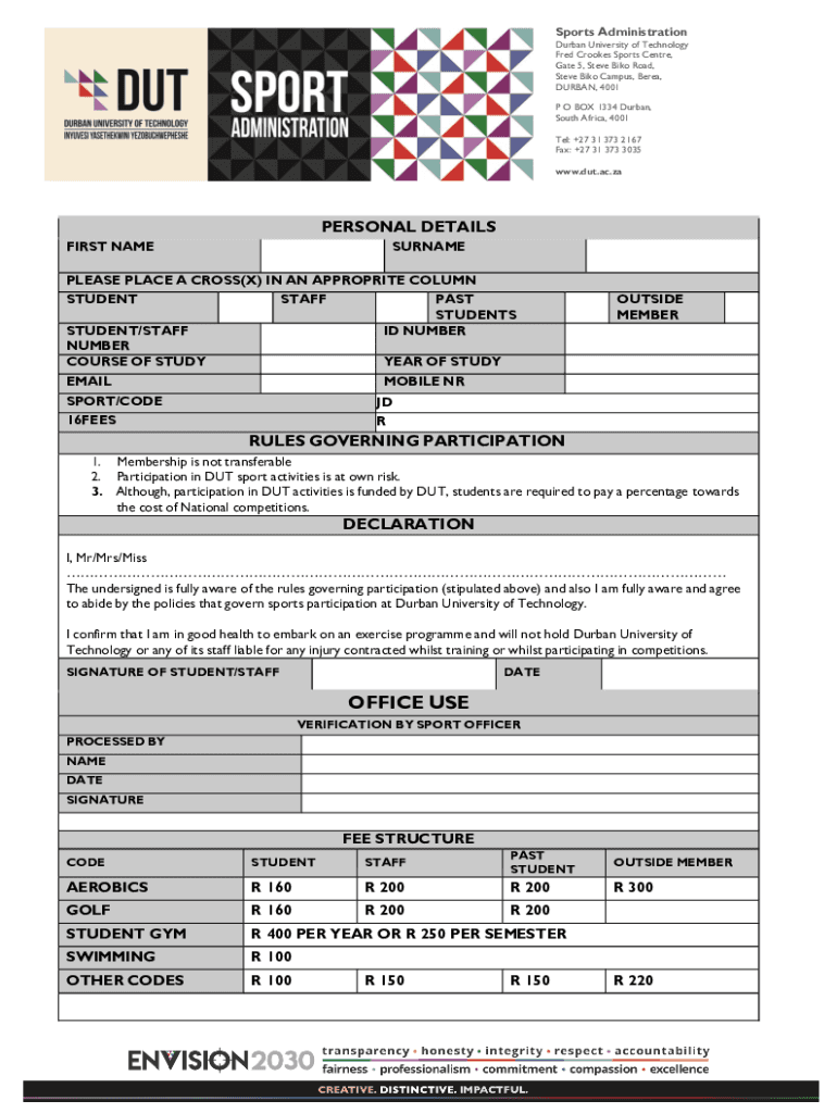 Fillable Online Sports-Application-Form.pdf Fax Email Print - pdfFiller