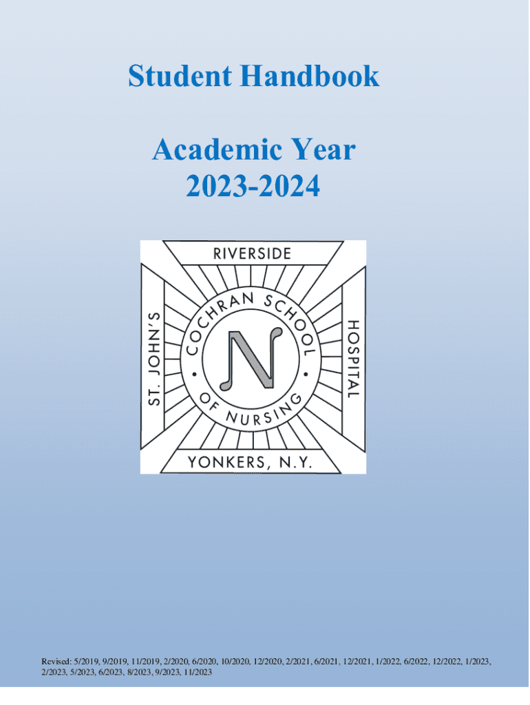 Fillable Online Student Handbook ACADEMIC YEAR 20232024 Fax Email Print ...