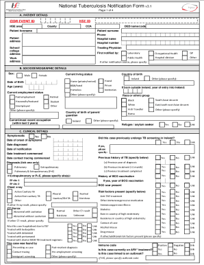 Fillable Online National tuberculosis surveillance form. TB Fax Email ...