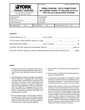 Fillable Online YK Style E Wiring Diagram Field Connections with Style ...