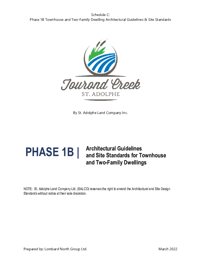 Fillable Online PHASE 1BArchitectural Guidelines and Site Standards for ...