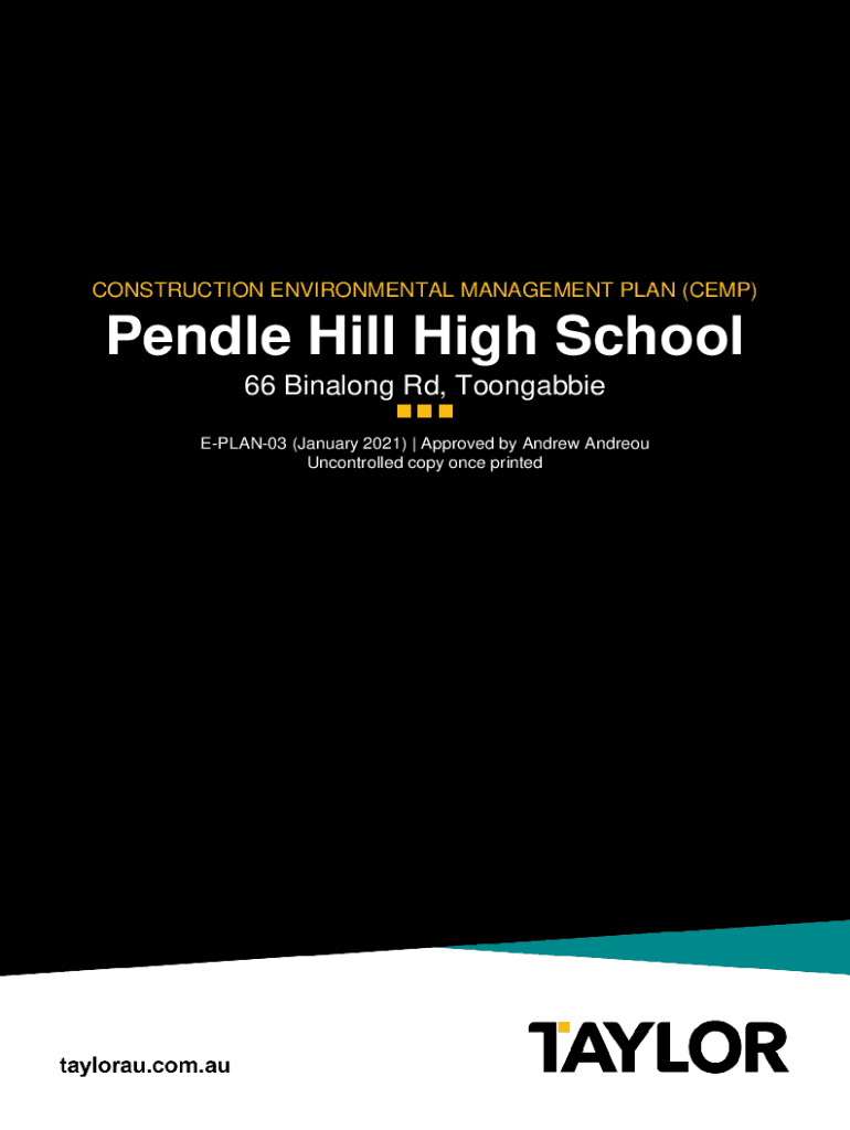 Fillable Online Pendle Hill High School - School Infrastructure NSW Fax Email Print - pdfFiller