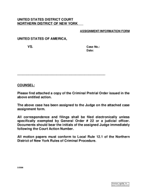 Fillable Online ASSIGNMENT/INFORMATION FORM Fax Email Print - pdfFiller