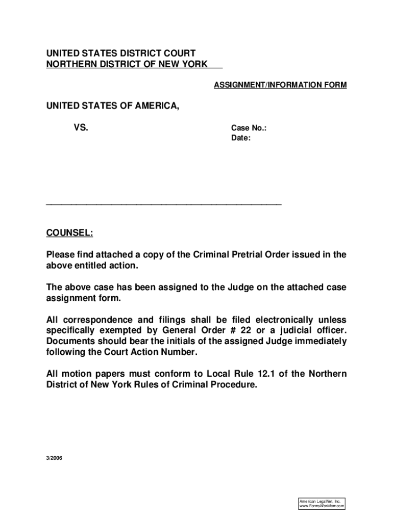 Fillable Online ASSIGNMENT/INFORMATION FORM Fax Email Print - pdfFiller