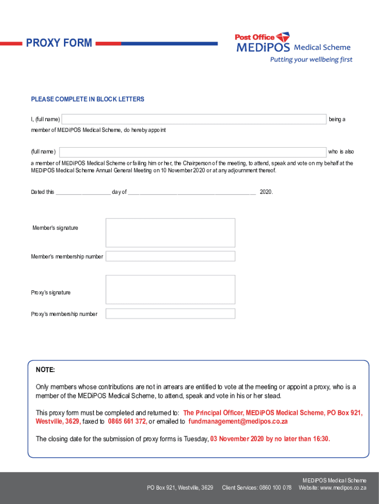 Fillable Online Medical Scheme MEDiPOS Medical Scheme Administrator ...