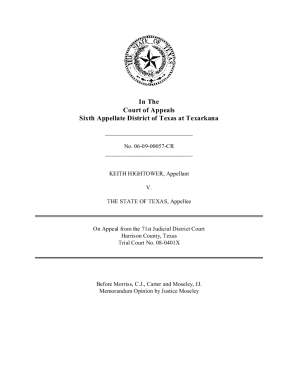 Fillable Online Keith Hightower v. The State of Texas--Appeal from 71st ...