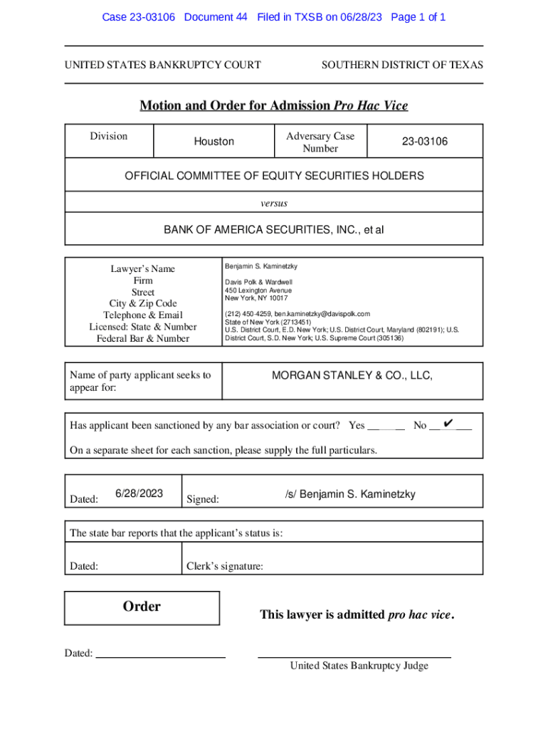 Fillable Online Q:Formspro hac vice.form.adv.FINAL.10.2014.wpd Fax ...