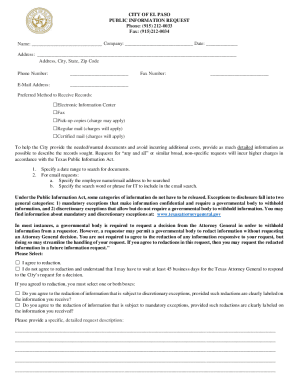 Fillable Online CITY CLERK'S RECORDS REQUEST Fax Email Print - pdfFiller