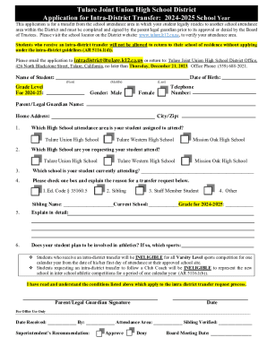 Fillable Online Intra-District-Transfer-Application- ... Fax Email ...