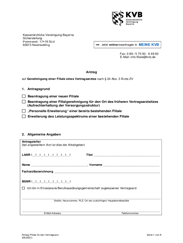Ausfüllbar Online KVB -FORM-ausgelagerte-Praxisraeume-Erklaerung.pdf ...