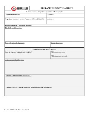 Remplissable En Ligne 20190220npdirnav-sdrreclamation-nav-form-205-emar ...