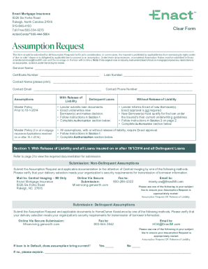 Fillable Online Assumption Request Fax Email Print - pdfFiller
