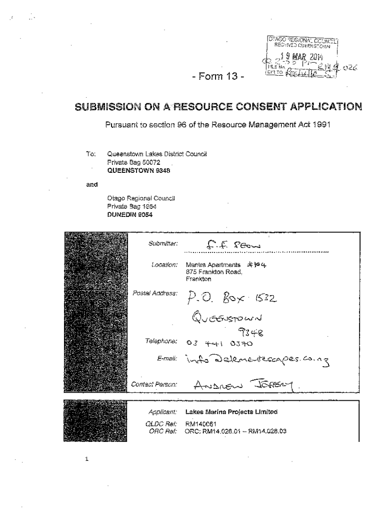 Fillable Online to section 96 of the Resource Management Act 1991 Fax Email Print - pdfFiller