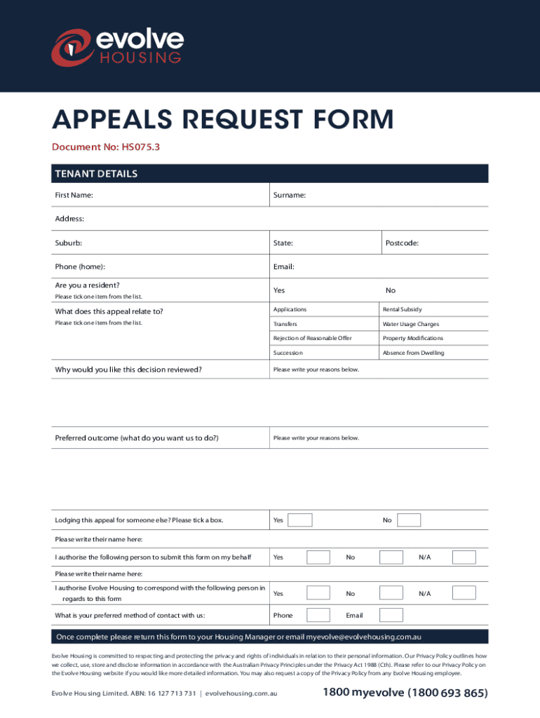 Fillable Online Document No: HS075 Fax Email Print - pdfFiller