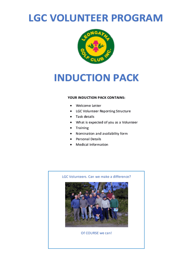 Fillable Online How to Create a Volunteer Welcome Packet Your Team ...