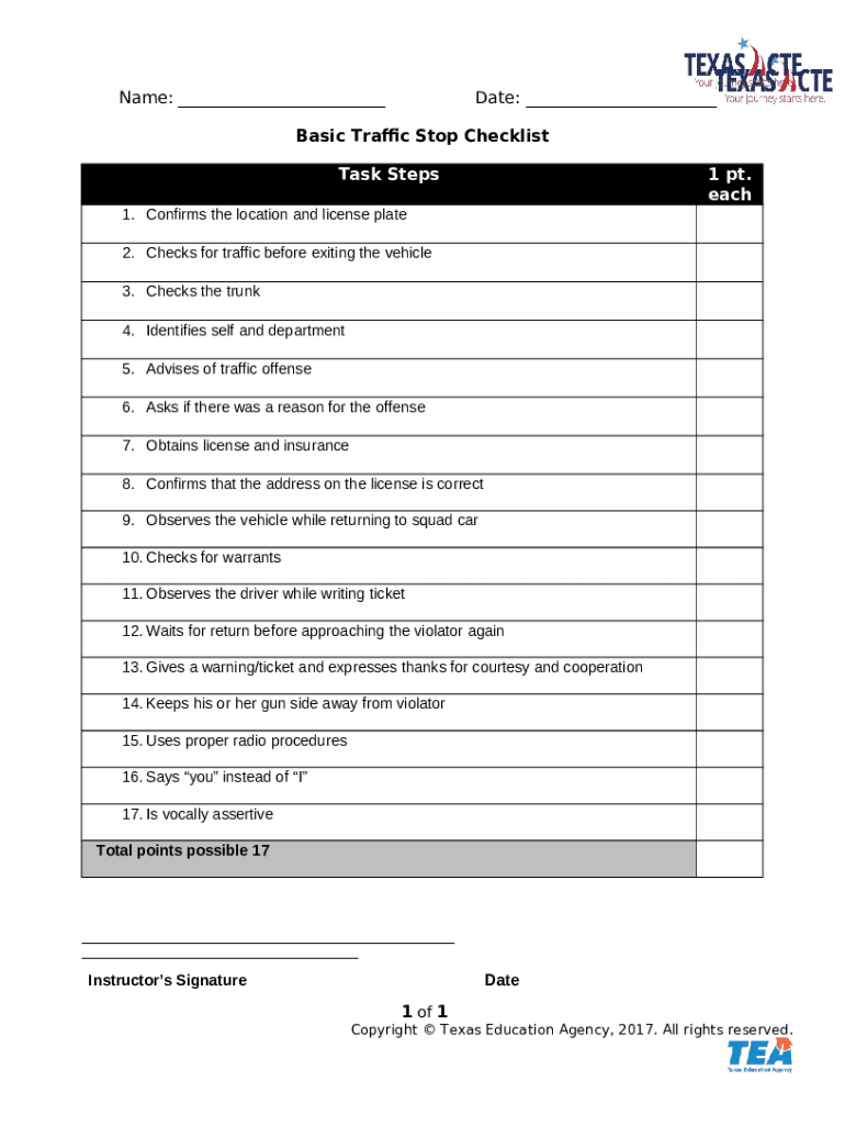 vehicle traffic stops traffic stop procedures, ticketing, risks ... Doc ...
