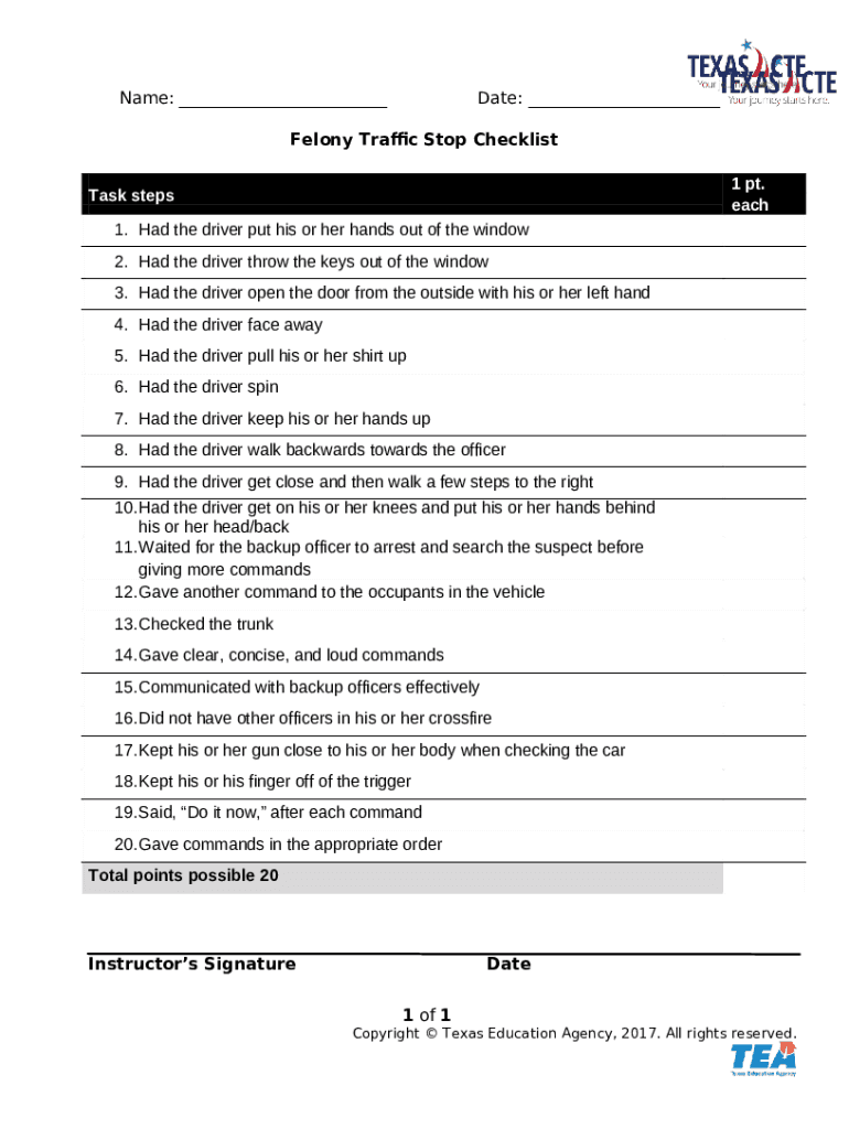 Vehicle Traffic Stops - Assesment's I , II , III Flashcards Doc ...