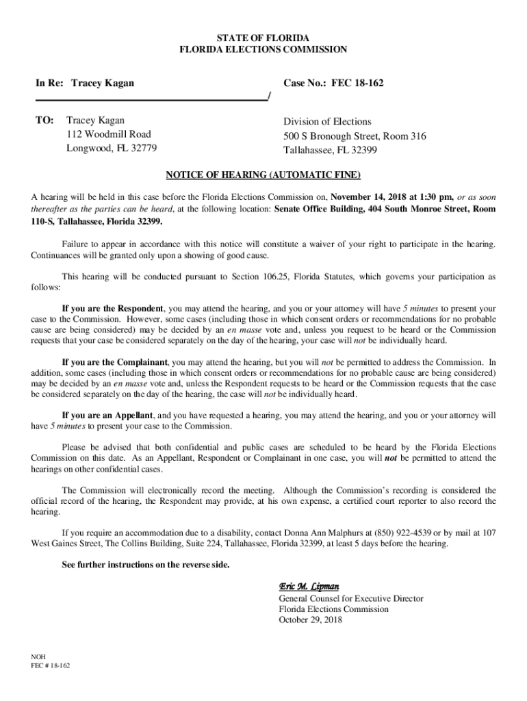 Fillable Online Tracey Kagan for Florida Fax Email Print - pdfFiller