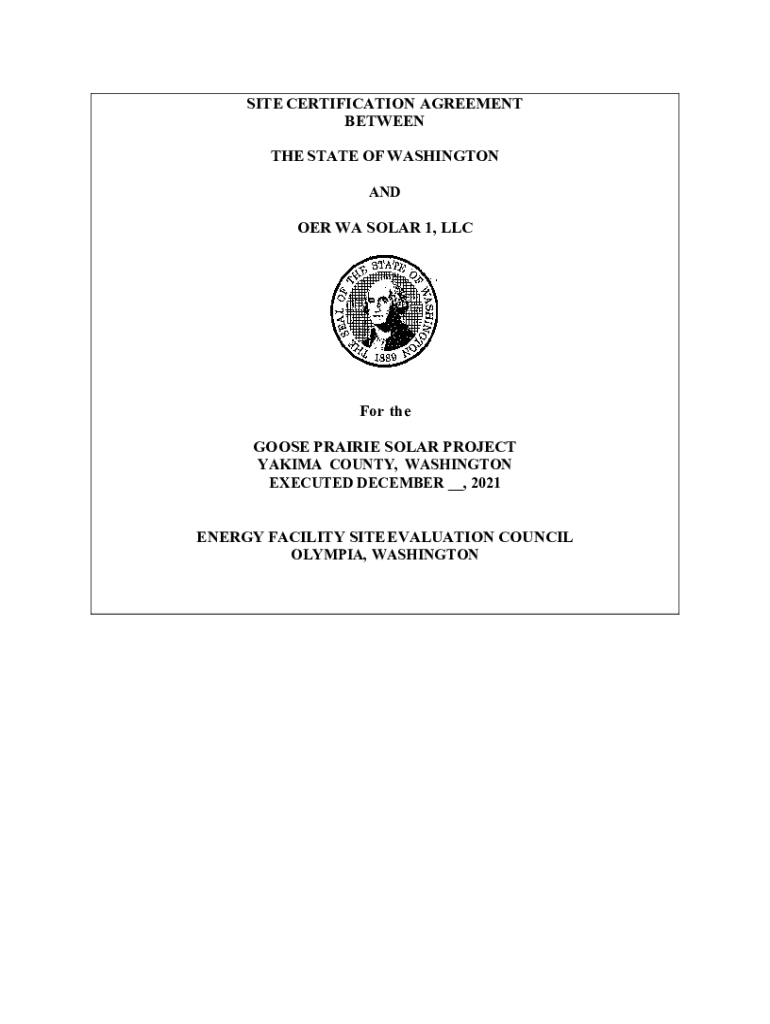 Fillable Online Goose Prairie Solar Application for Site Certificate ...