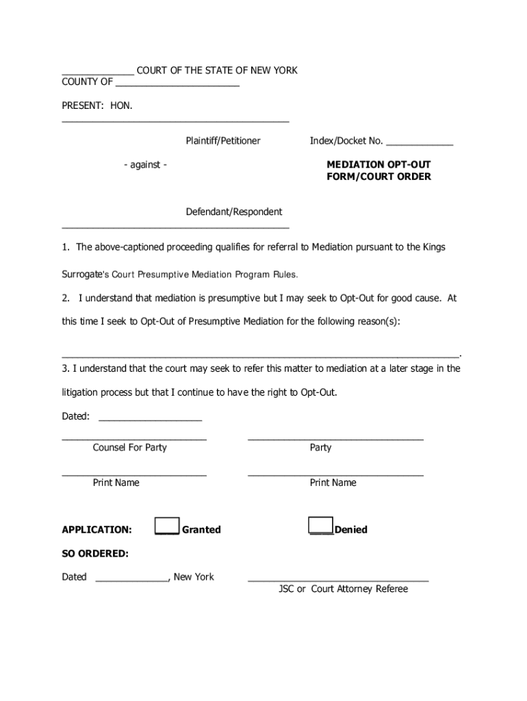Fillable Online Mediator Selection Form Fax Email Print - pdfFiller