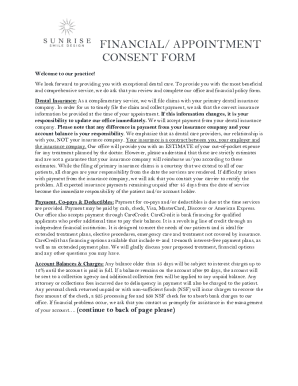 Fillable Online Financial/Appointment Consent Form - Shauna D Hayes Fax ...