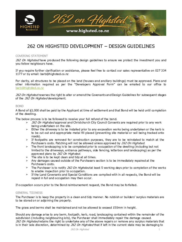 Fillable Online Design-Guidelines-Developer-Approval-Form. ... Fax ...