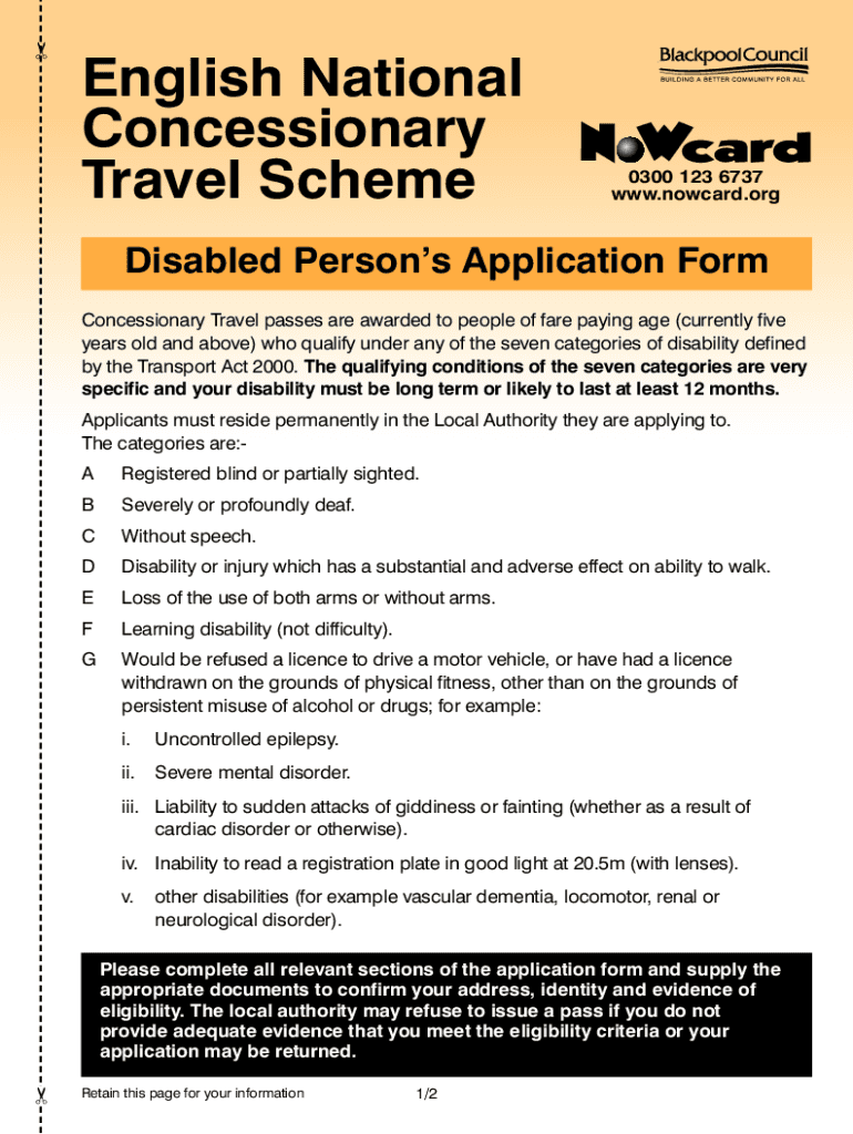 Fillable Online Older Person's Application Form - English National ... Fax Email Print - pdfFiller