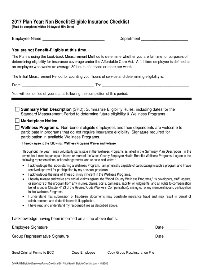 Fillable Online Employee Packet Checklist & Instructions Fax Email ...