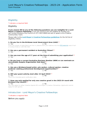Fillable Online Lord Mayor's Creative Fellowships - 2023-24 ...