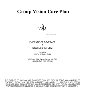 Fillable Online employees aerospace Vision Insurance PlansVSP Guardian ...