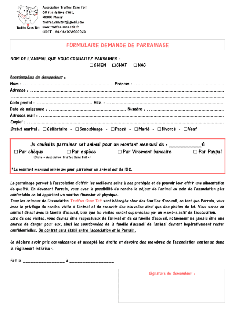 Remplissable En Ligne Guide de demande de parrainage priv de rfugisl' ... Fax Email Imprimer ...