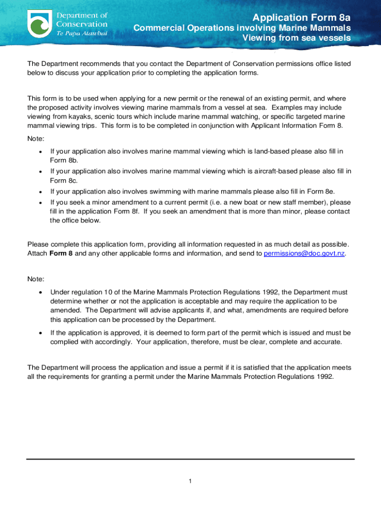 Fillable Online Application Form 8a Fax Email Print - pdfFiller