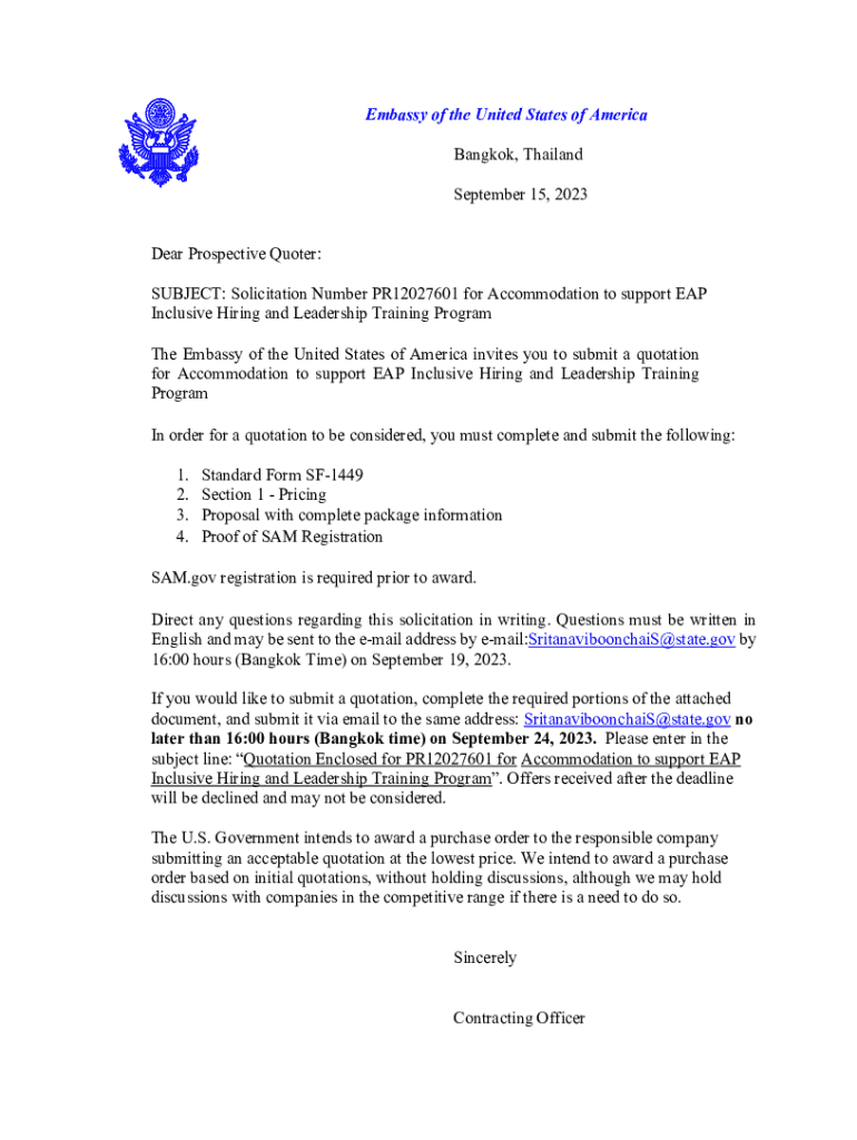 Fillable Online Embassy of the United States of America Bangkok ...