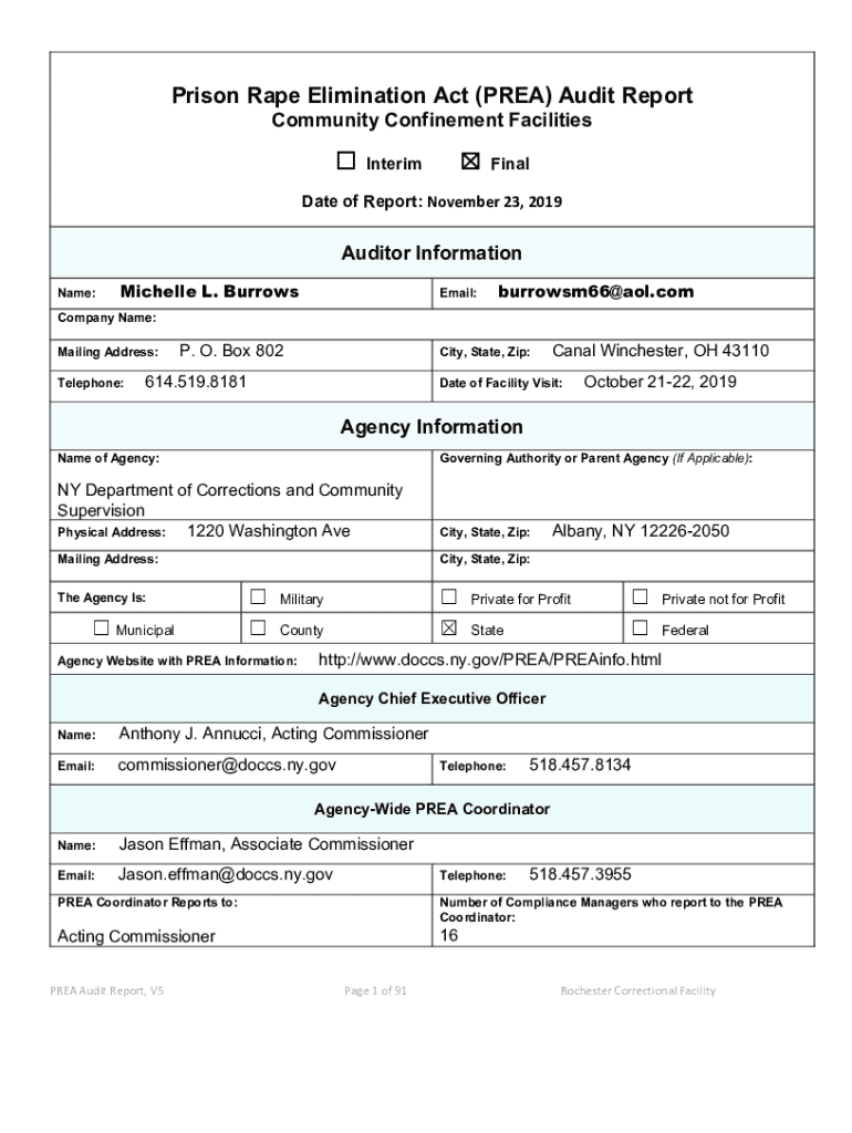 Fillable Online doccs ny NY Department of Corrections and Community Fax ...