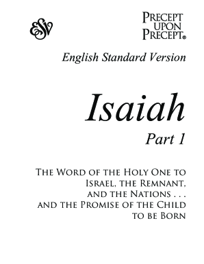 Fillable Online Isaiah Part 1 - The Word of the Holy One to Israel, ... Fax Email Print - pdfFiller