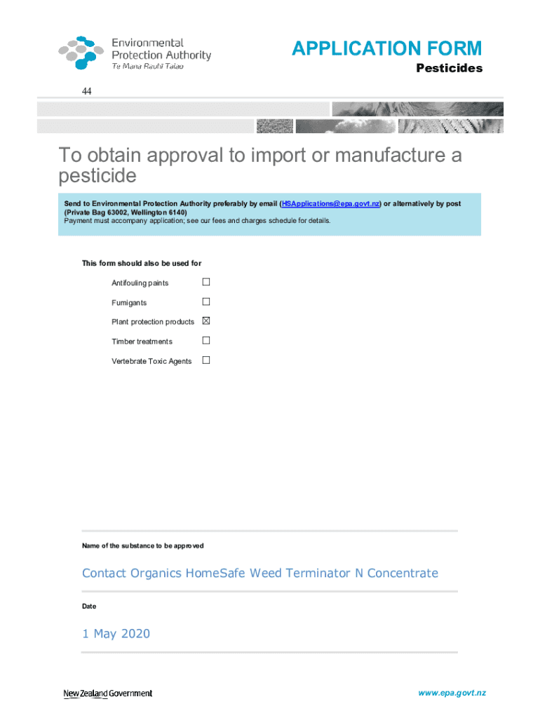 Fillable Online 1. HomeSafe Weed Terminator N Concentrate HS-Pesticides ...