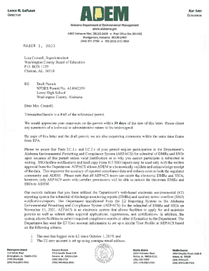 Fillable Online NPDES Permit Number AL0057592 Fax Email Print - pdfFiller