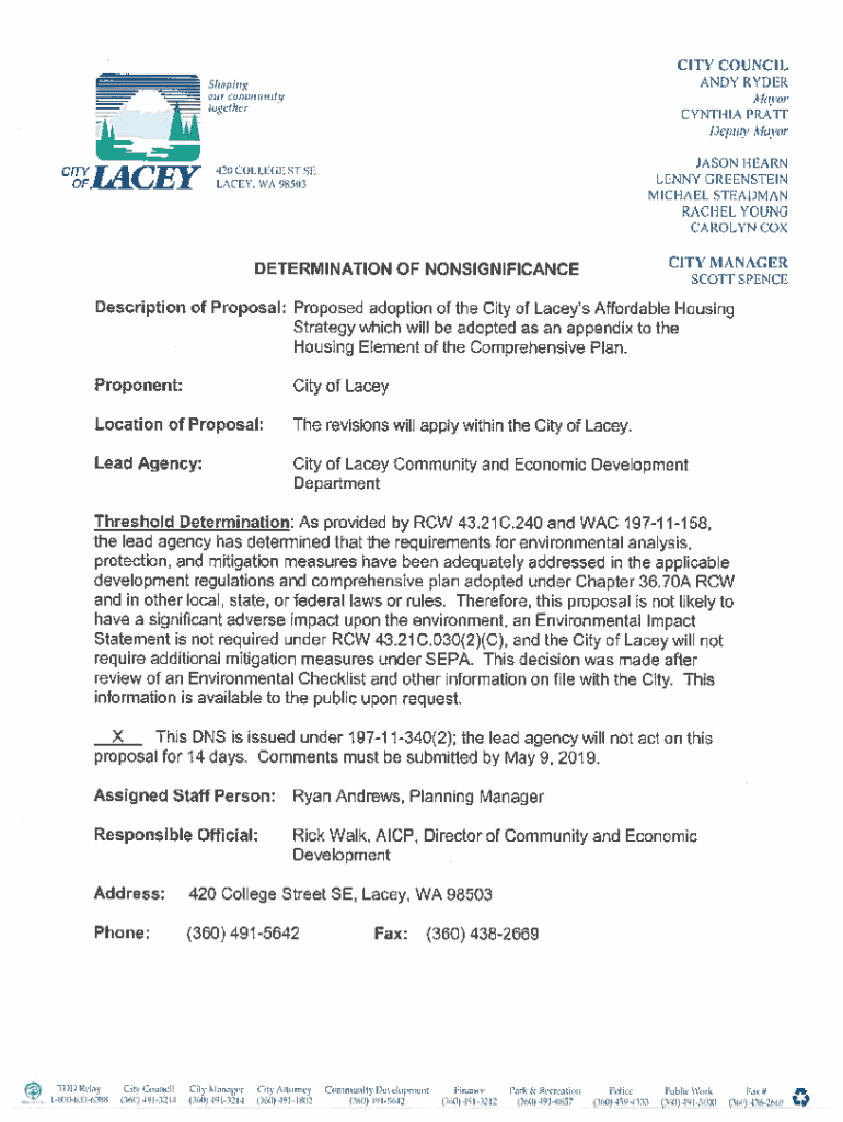 Fillable Online City of Lacey - Home Fax Email Print - pdfFiller