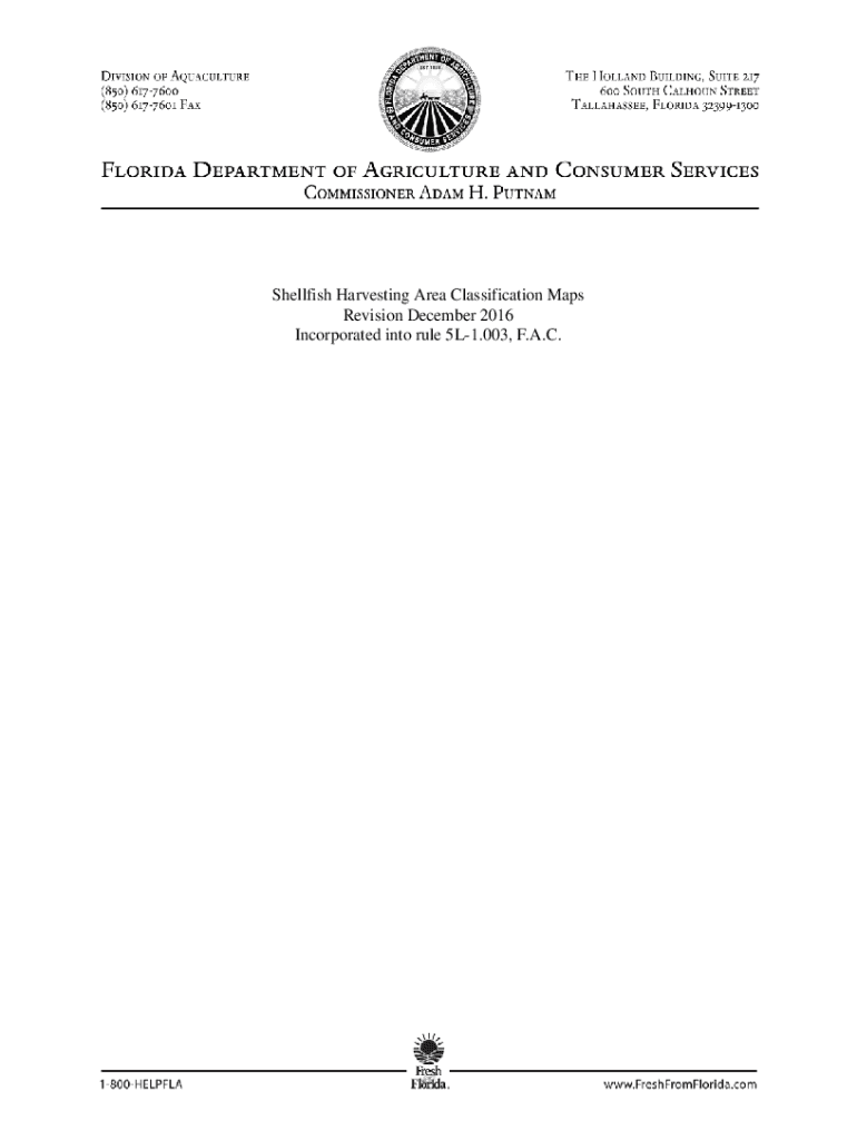 Fillable Online Shellfish Harvesting Area Classification Maps Fax Email ...